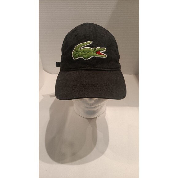 Lacoste | Accessories | Lacoste Hat Cap Twill Strap Back Black Big Croc ...